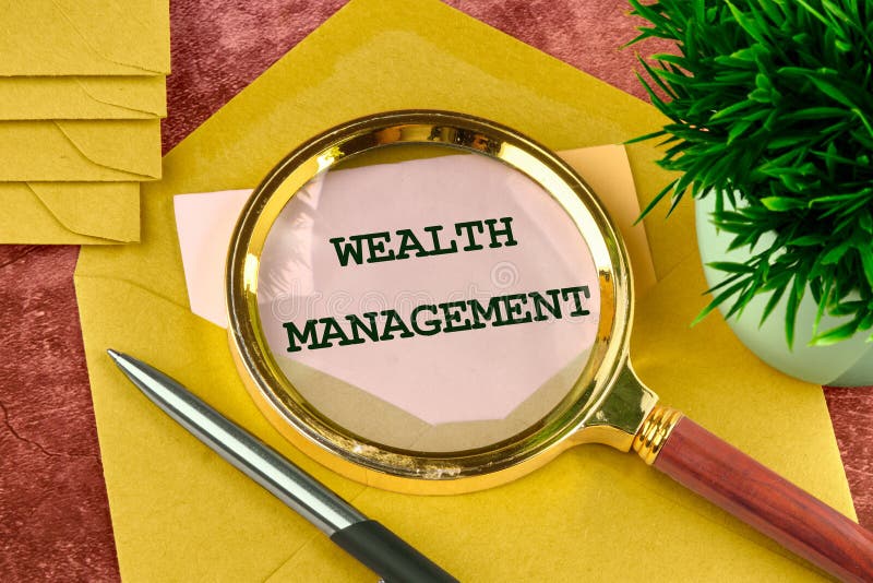 WEALTH MANAGEMENT Words Written on a Piece of Paper from an Envelope ...