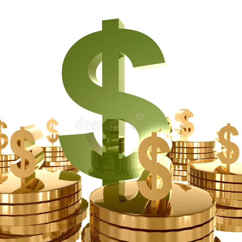 Wealth and Money Icon Symbol Stock Illustration - Illustration of money ...