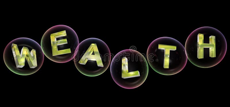 Wealth Word Thermometer Rich Financial Security Stock Illustration ...