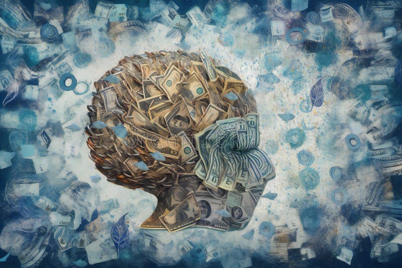Wealthy Mind: a Cerebral Cash Conception (AI Generated) Stock ...