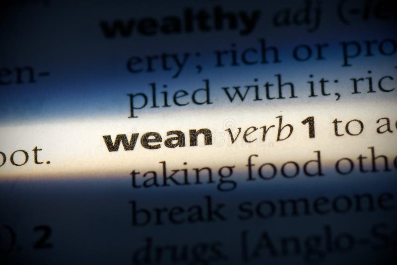 Wean stock image. Image of info, focus, english, meaning - 161574911