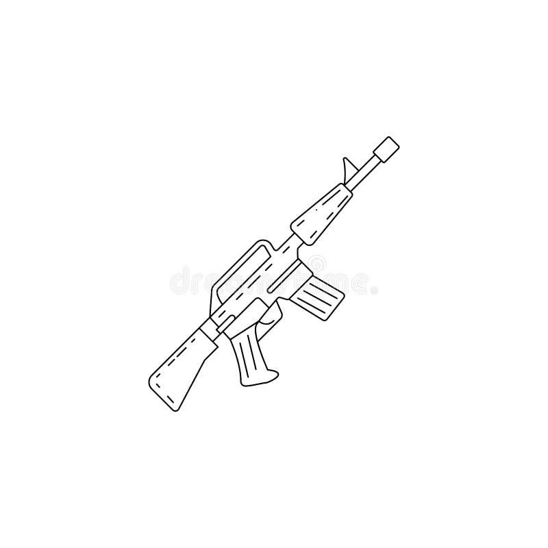 Weapon Automatic Icon. Element of Military Icon for Mobile Concept and ...