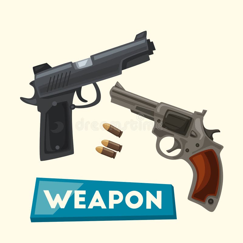 No Weapon Sign. Cartoon Wector Illustration Stock Vector - Illustration ...