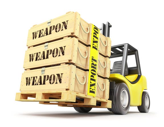 Weapon export concept stock illustration. Illustration of delivery ...