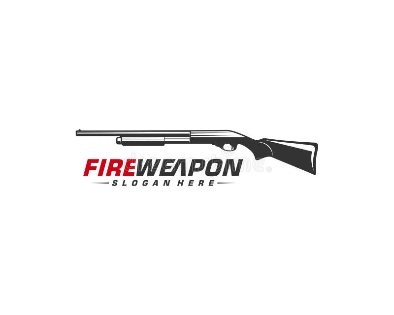 Weapon Fire Logo Design Vector, Machine Gun Vector, Design Illustration ...