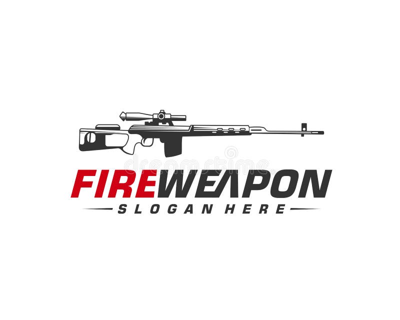 Weapon Fire Logo Design Vector, Machine Gun Vector, Design Illustration ...