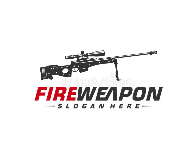 Weapon Fire Logo Design Vector, Machine Gun Vector, Design Illustration ...