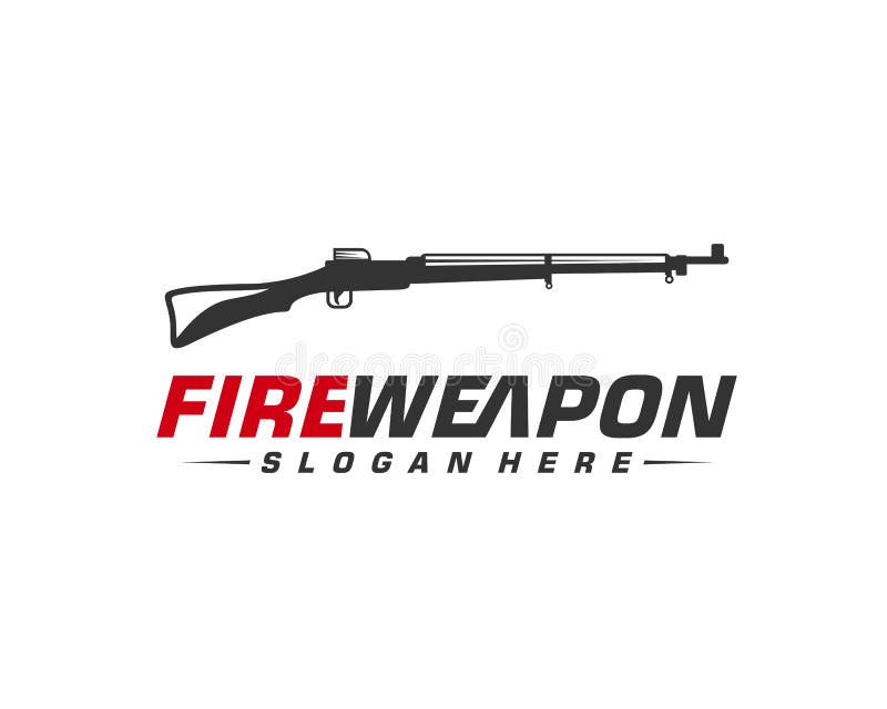 Weapon Fire Logo Design Vector, Machine Gun Vector, Design Illustration ...