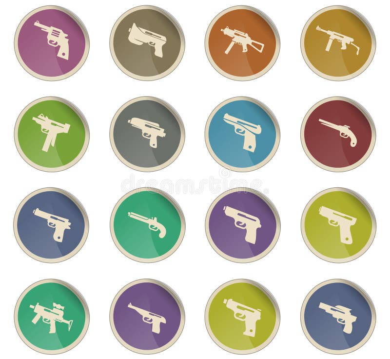 Weapon icon set stock vector. Illustration of battle - 123478276