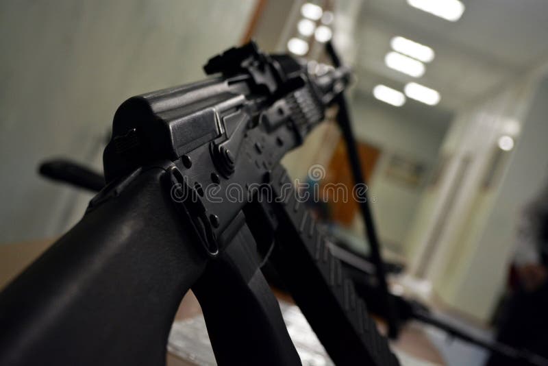 The Weapon of Our Time. Kalashnikov Light Machine Gun Stock Photo ...