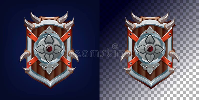 Weapon Shield Design for Games, Blogs Etc. Vector Game Weapon Stock ...