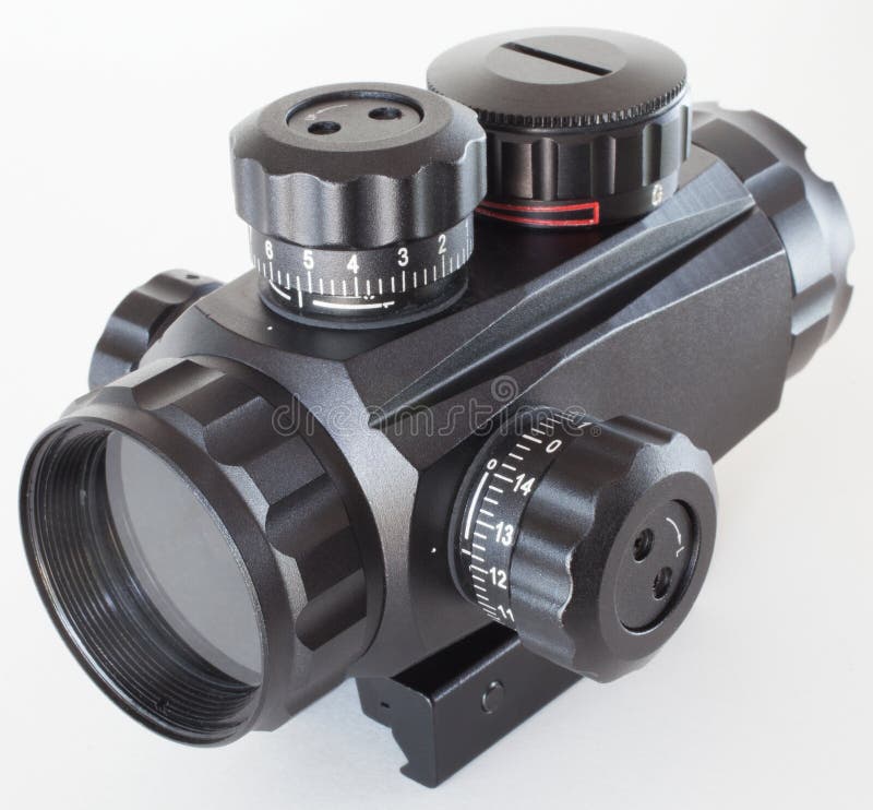 Weapon sight stock photo. Image of white, rail, knobs - 32998060