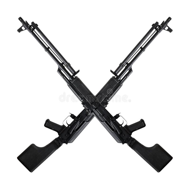 Black Two Crossed Assault Rifle Stock Photos - Free & Royalty-Free ...