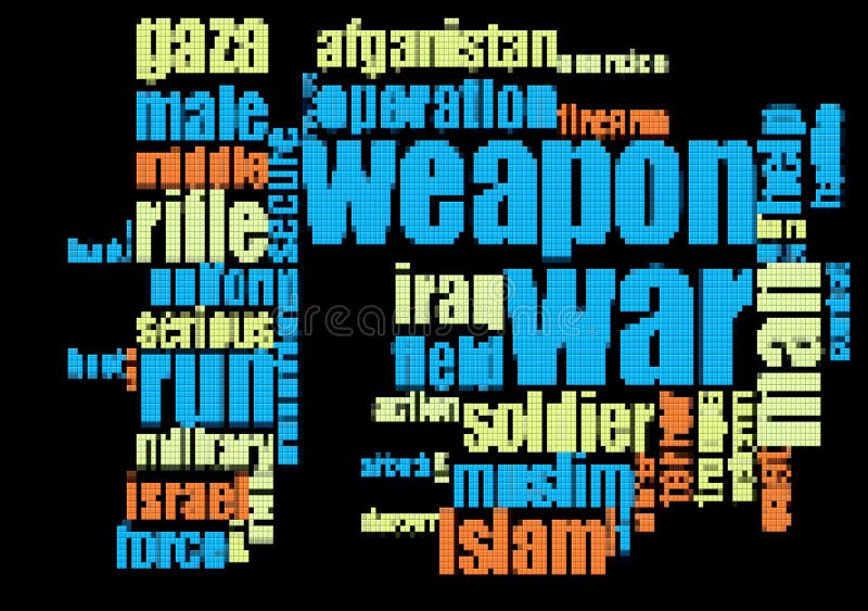 Weapon war word cloud stock illustration. Illustration of design ...