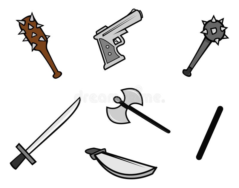 Weapons stock vector. Illustration of dangerous, japanese - 19930099