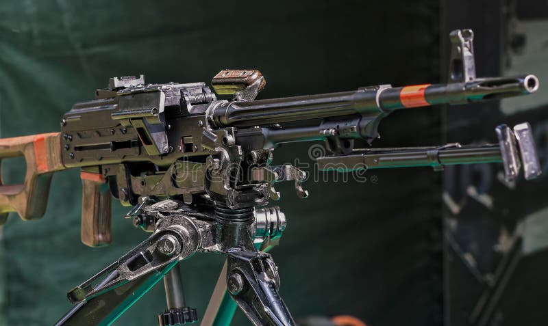 Soviet PK 7,62 Mm Machine Gun Stock Image - Image of place, military ...