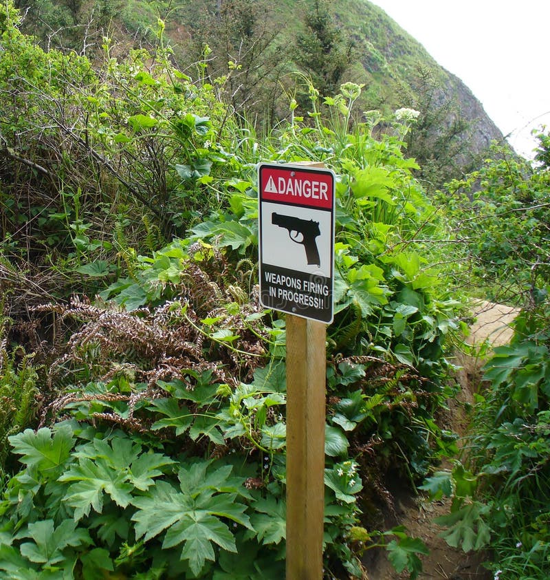 Weapons Firing in Progress Sign. Stock Photo - Image of shot, protect ...