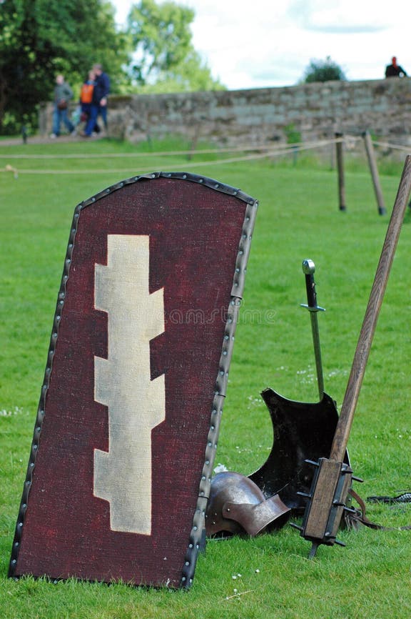 Weapons shield club helmet stock photo. Image of contemplate - 5868536