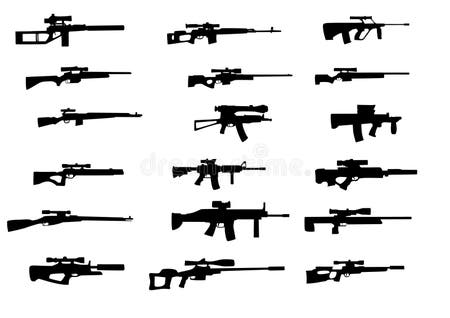 Weapons with sniper scope stock vector. Illustration of military - 22669390