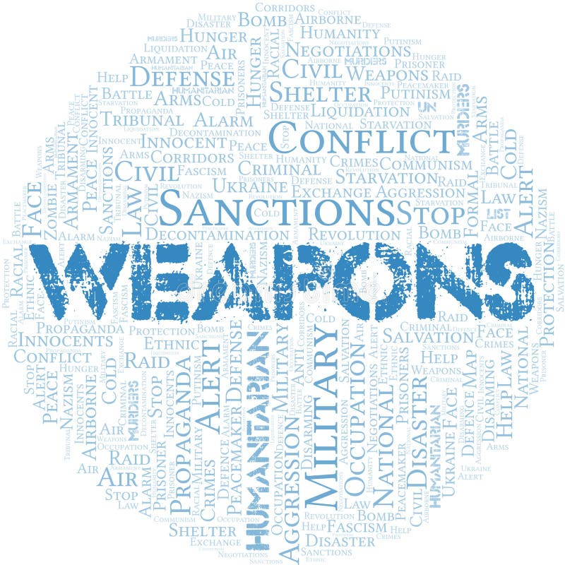 Weapons Word Cloud. Vector Made with the Text only. Stock Vector ...