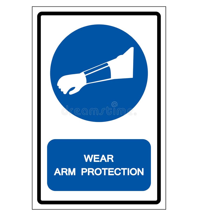 Wear Arm Protection Symbol Sign ,Vector Illustration, Isolate on White ...