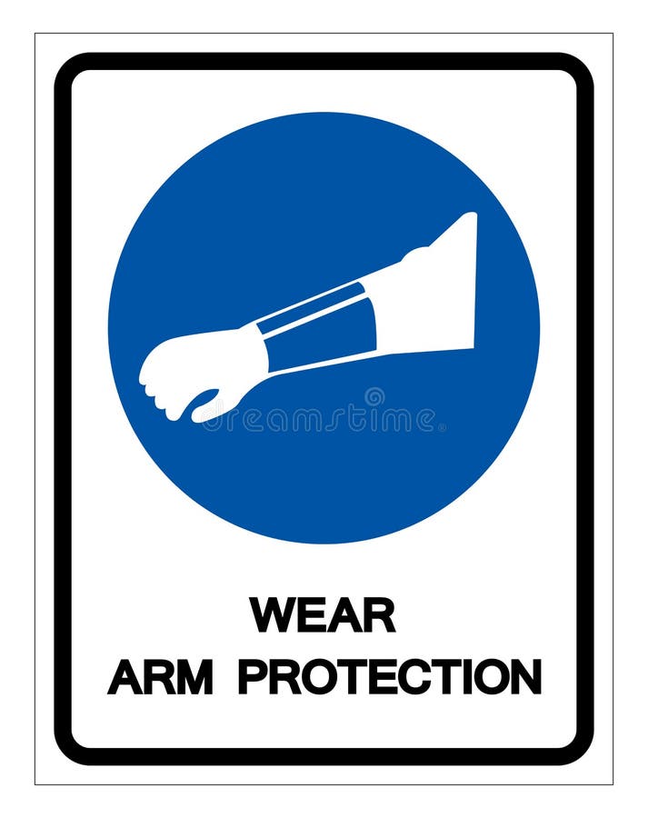 Wear Arm Protection Symbol Sign ,Vector Illustration, Isolate on White ...