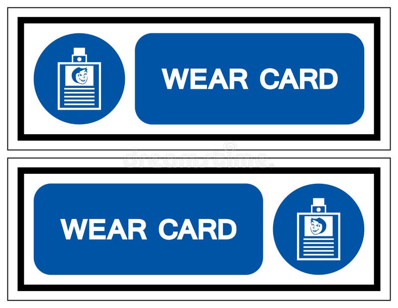 Wear Card Symbol Sign, Vector Illustration, Isolate on White Background ...