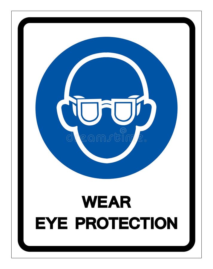 Wear Eye Protection Symbol Sign ,Vector Illustration, Isolate on White ...