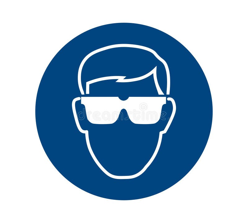 Wear Eye Protection Symbol stock vector. Illustration of danger - 286904359