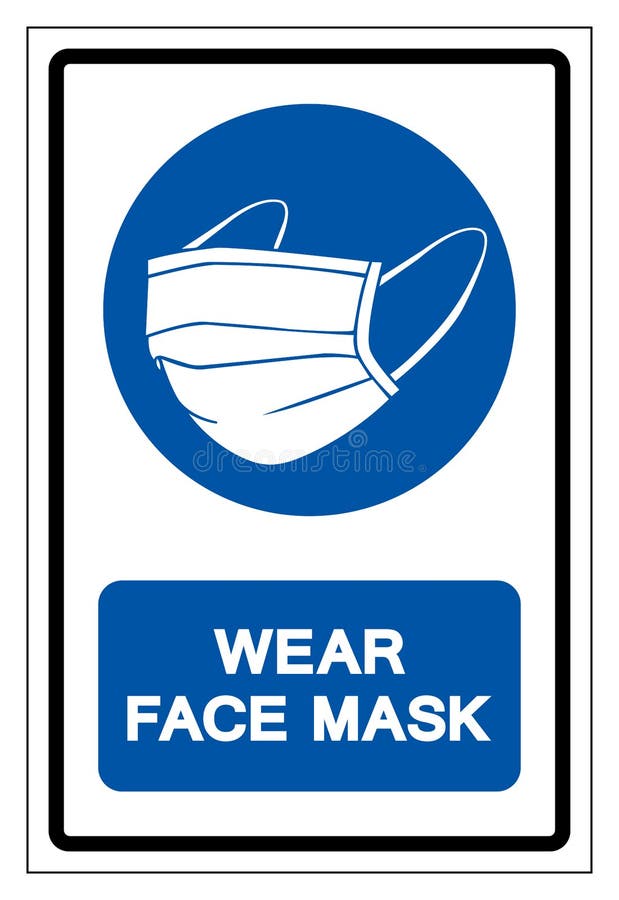 Wear Face Mask Should Be Worn Symbol Sign, Vector Illustration, Isolate ...