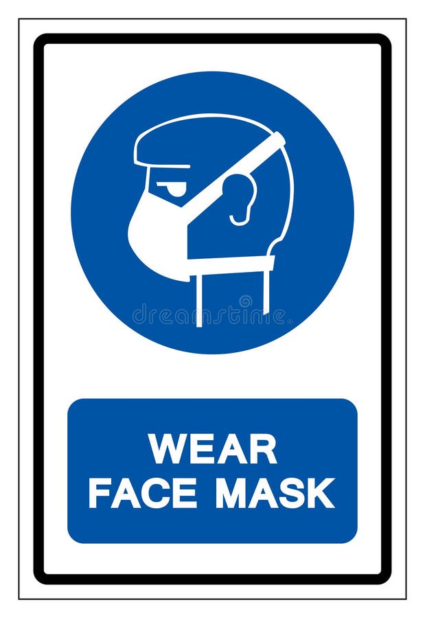 Wear Face Mask Symbol Sign, Vector Illustration, Isolate on White ...