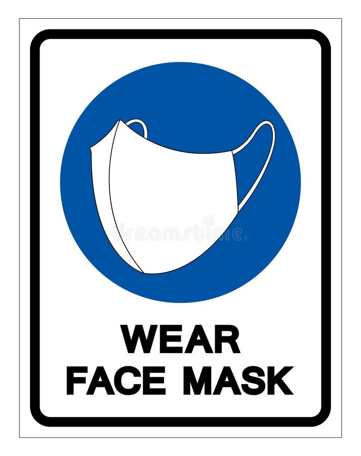 Wear Face Mask Symbol Sign, Vector Illustration, Isolate on White ...