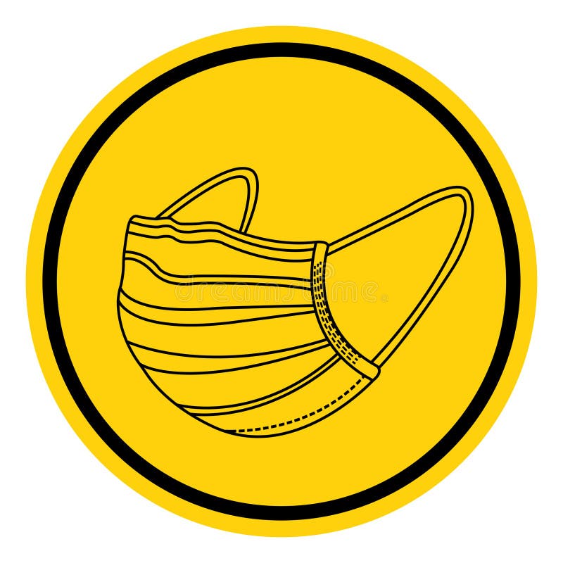 Wear Face Mask Symbol Sign, Vector Illustration, Isolate on White ...