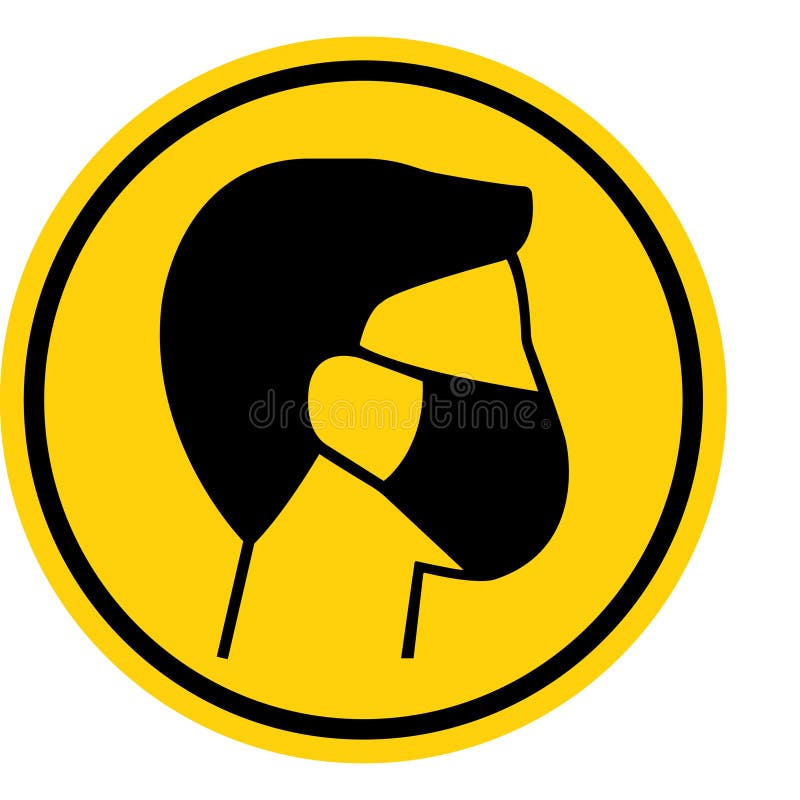 Wear Face Mask Symbol Sign, Vector Illustration, Isolate on White ...