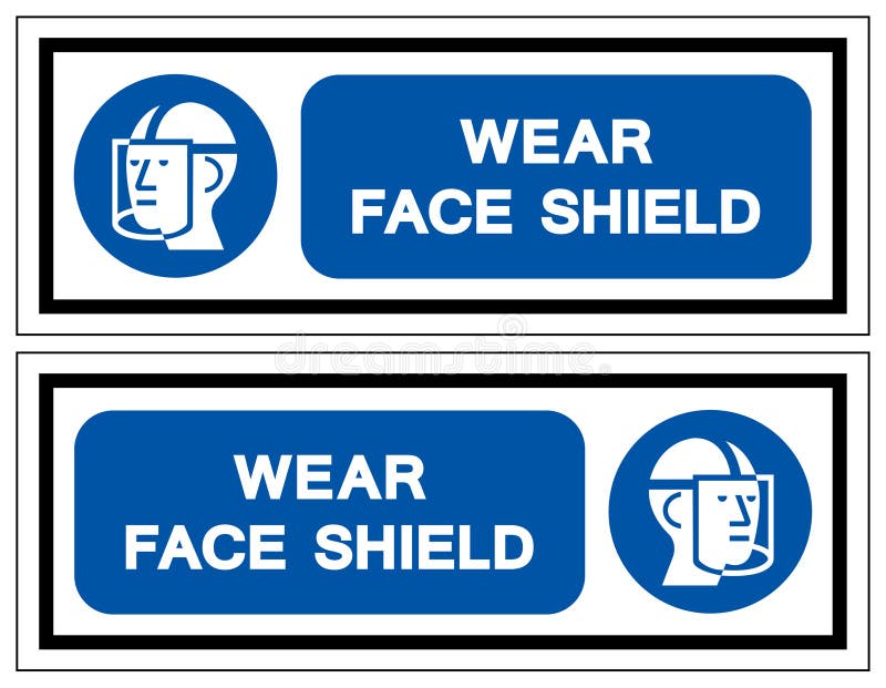 Wear Face Shield Symbol Sign Stock Illustrations – 1,147 Wear Face ...