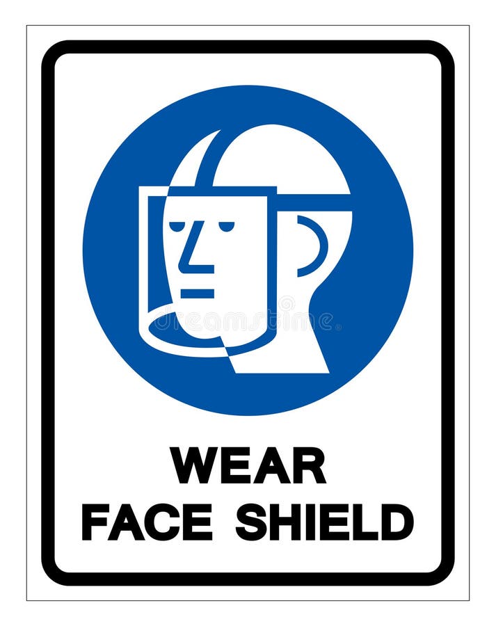 Wear Face Shield Symbol Sign Stock Illustrations – 1,147 Wear Face ...