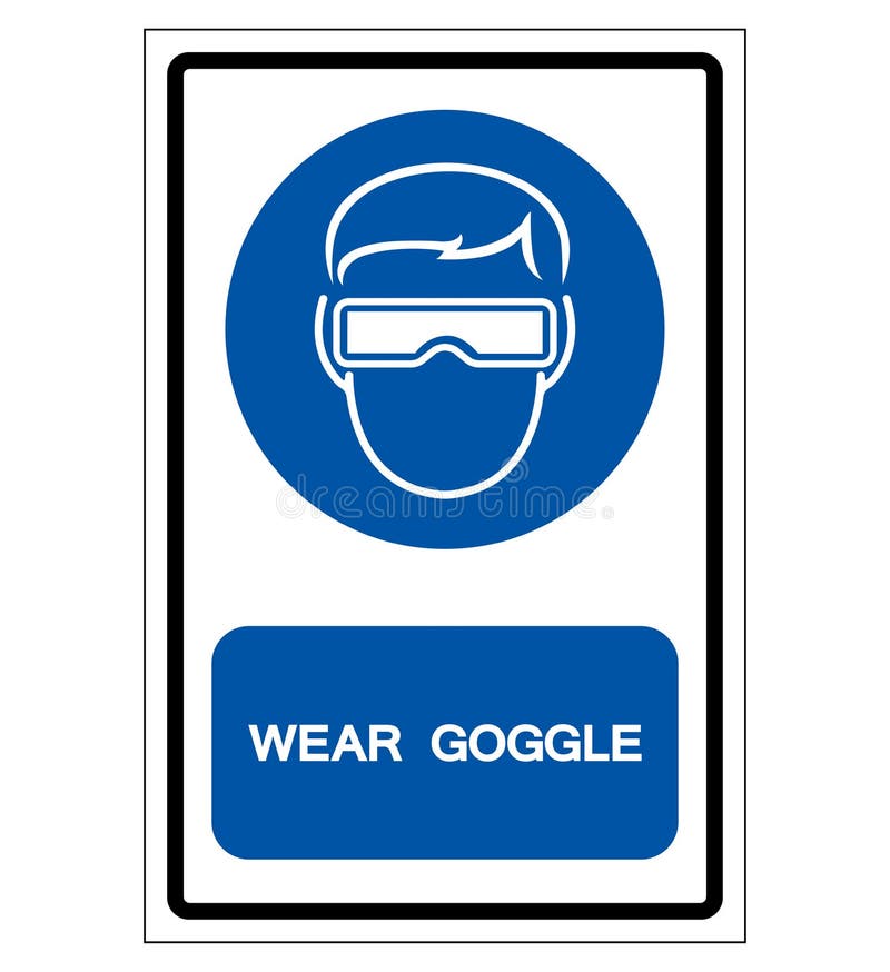 Wear Goggle Symbol Sign ,Vector Illustration, Isolate on White ...