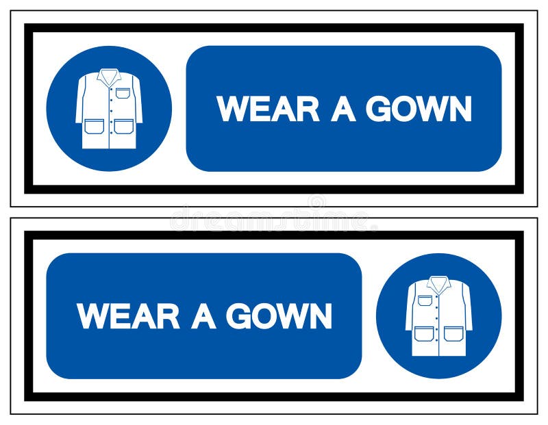 Wear a Gown Symbol Sign, Vector Illustration, Isolate on White ...