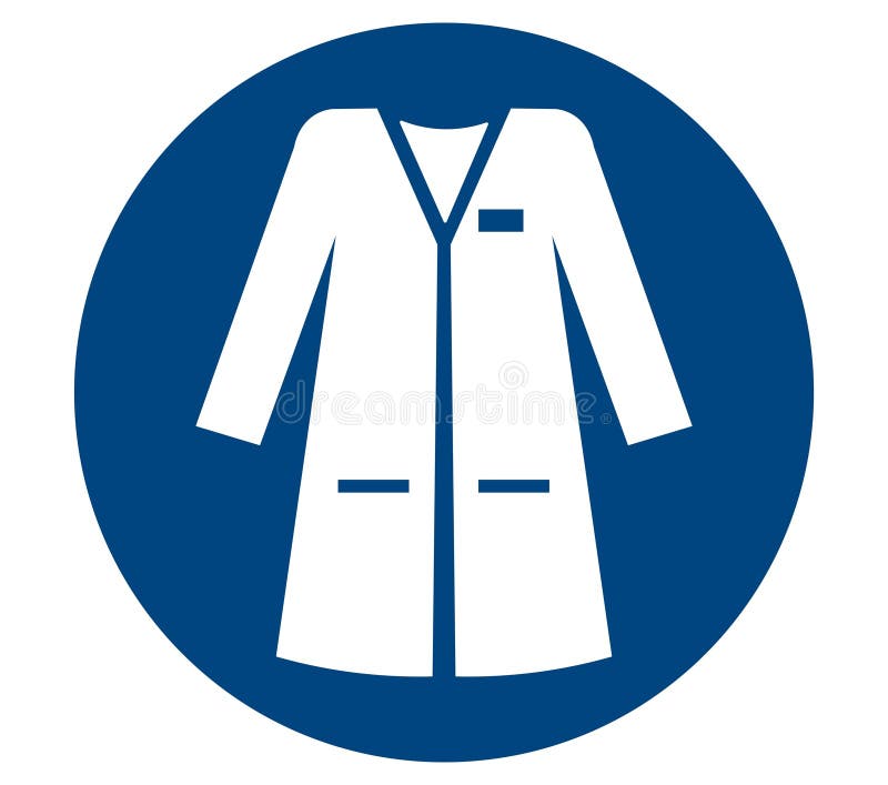 Wear Laboratory Coat Symbol Stock Vector - Illustration of signs ...