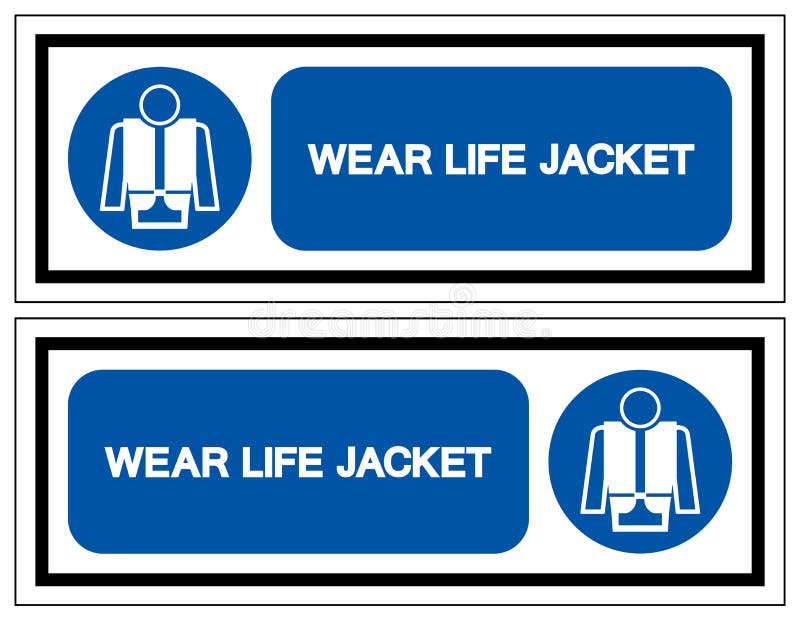 Wear Life Jacket Symbol Sign, Vector Illustration, Isolate on White ...