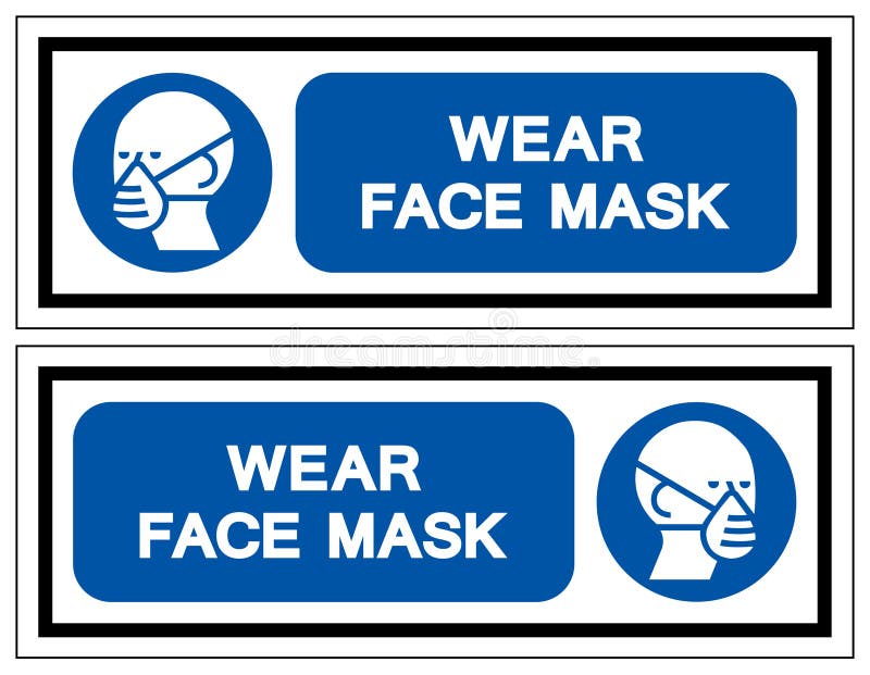 Wear Mask Symbol Sign, Vector Illustration, Isolate on White Background ...