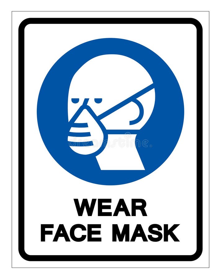 Wear Mask Symbol Sign,Vector Illustration, Isolated on White Background ...