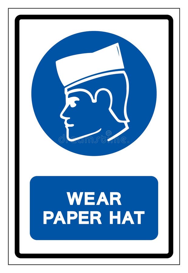 Wear Paper Hat Symbol Sign ,Vector Illustration, Isolate on White ...