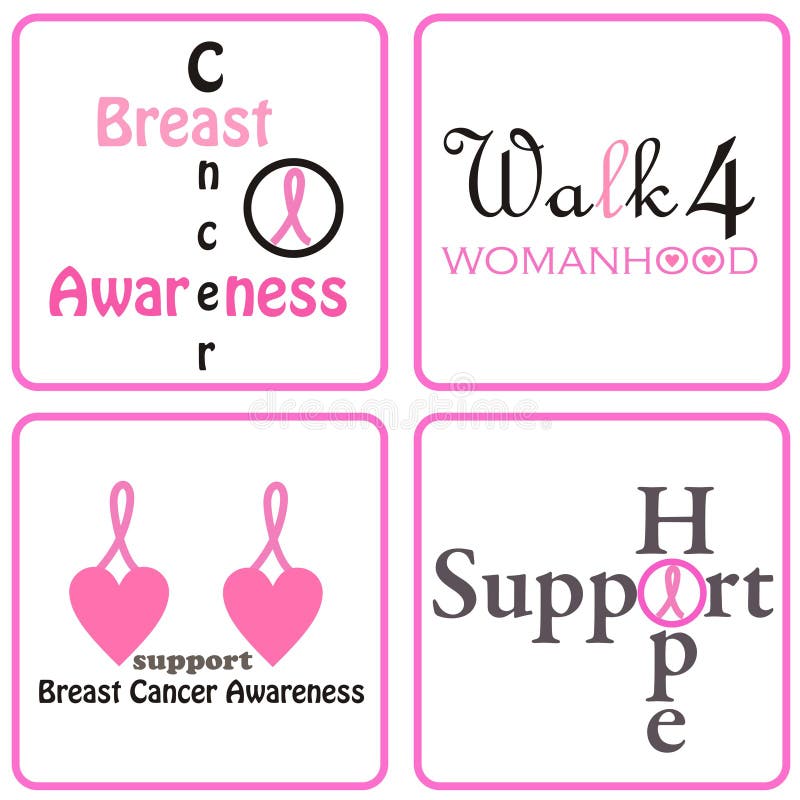 Wear Pink stock illustration. Illustration of breast, sign - 6699768