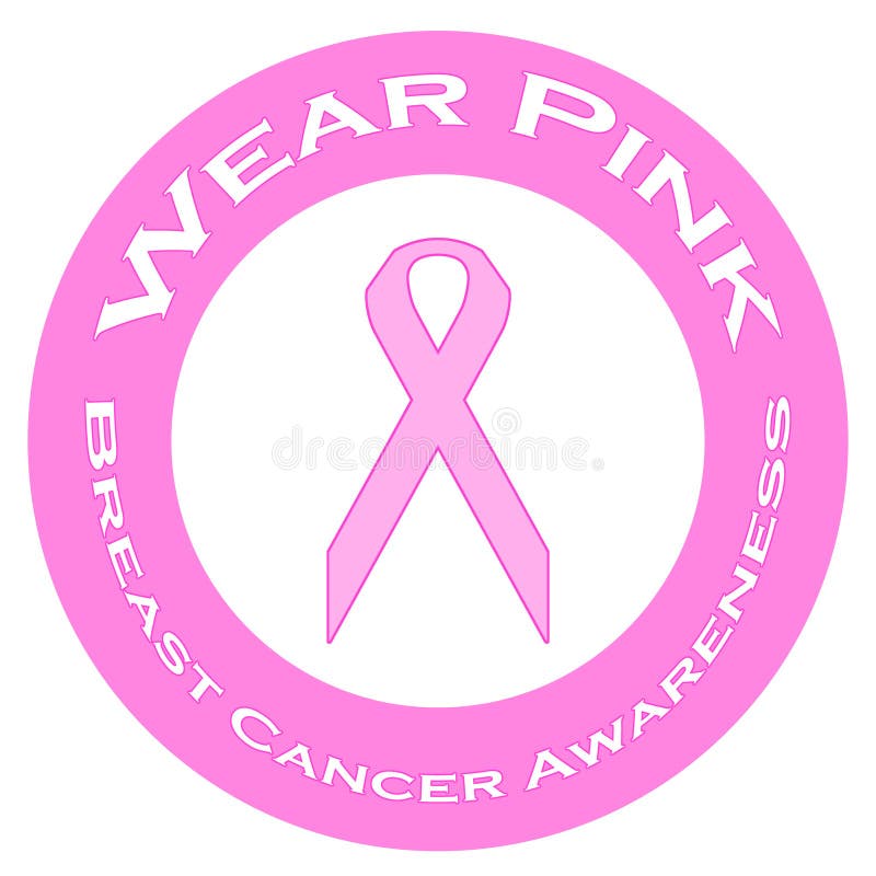 Wear Pink stock illustration. Illustration of awareness - 6699851