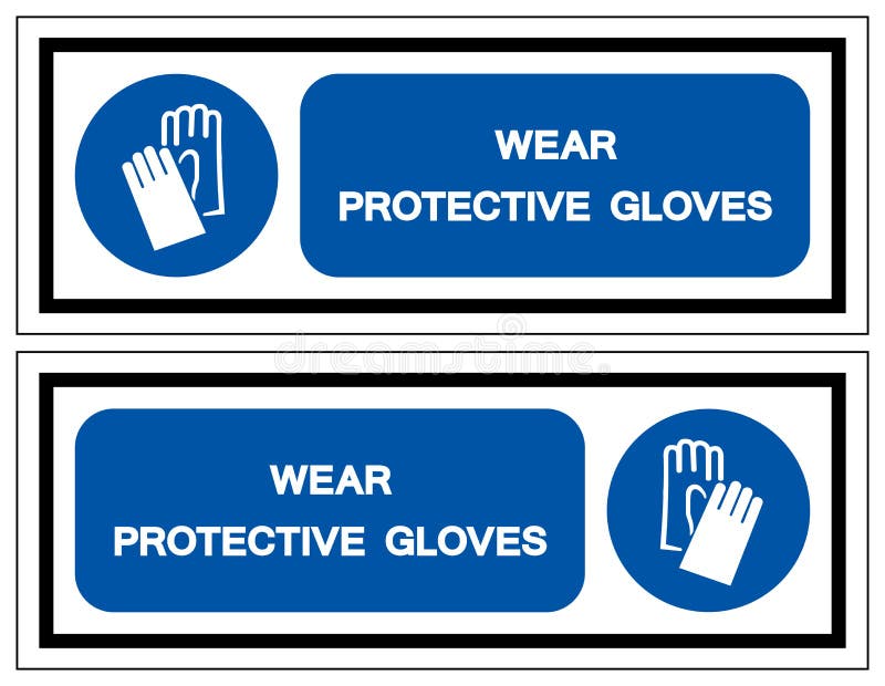 Wear Protective Gloves Symbol Sign, Vector Illustration, Isolate on ...