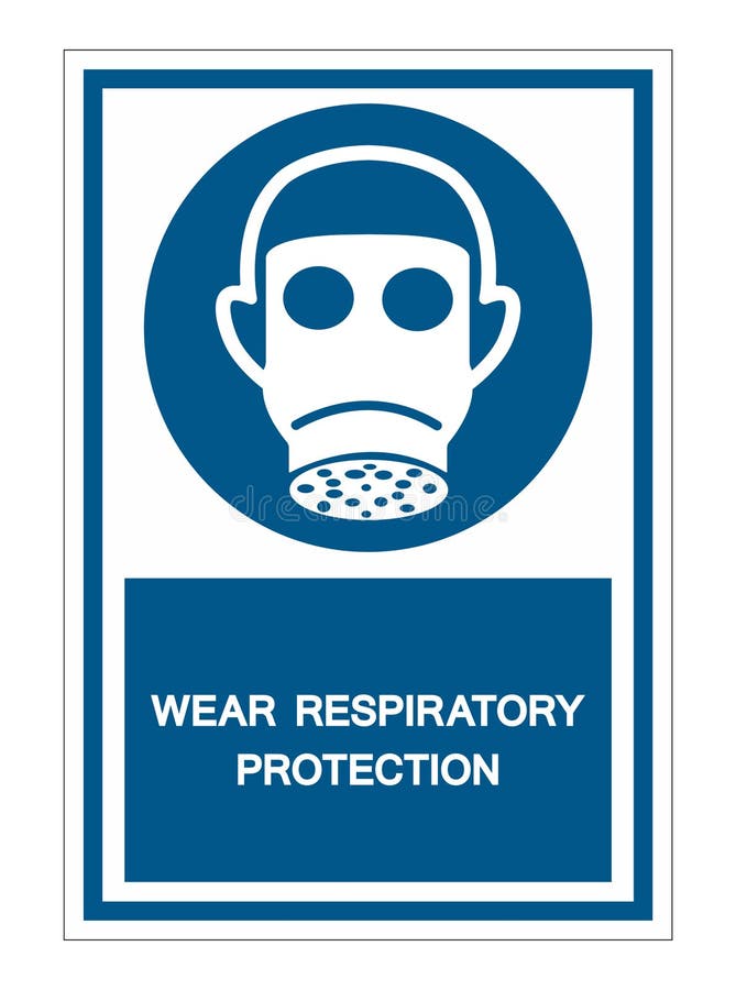 Wear Respiratory Protection Symbol Sign Isolate on White Background ...