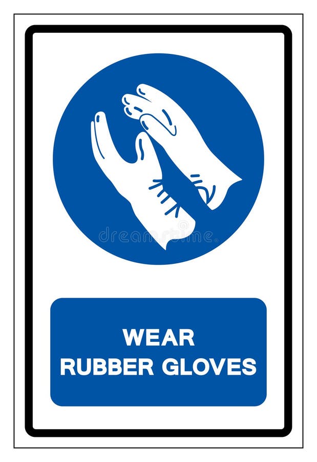 Wear Rubber Gloves Symbol Sign, Vector Illustration, Isolate on White ...