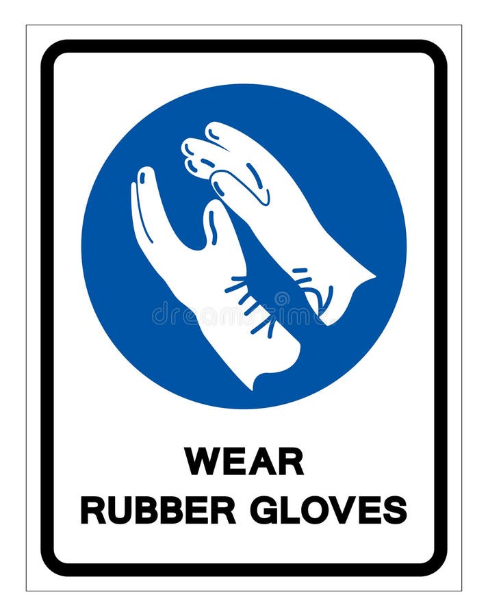 Wear Rubber Gloves Symbol Sign, Vector Illustration, Isolate on White ...