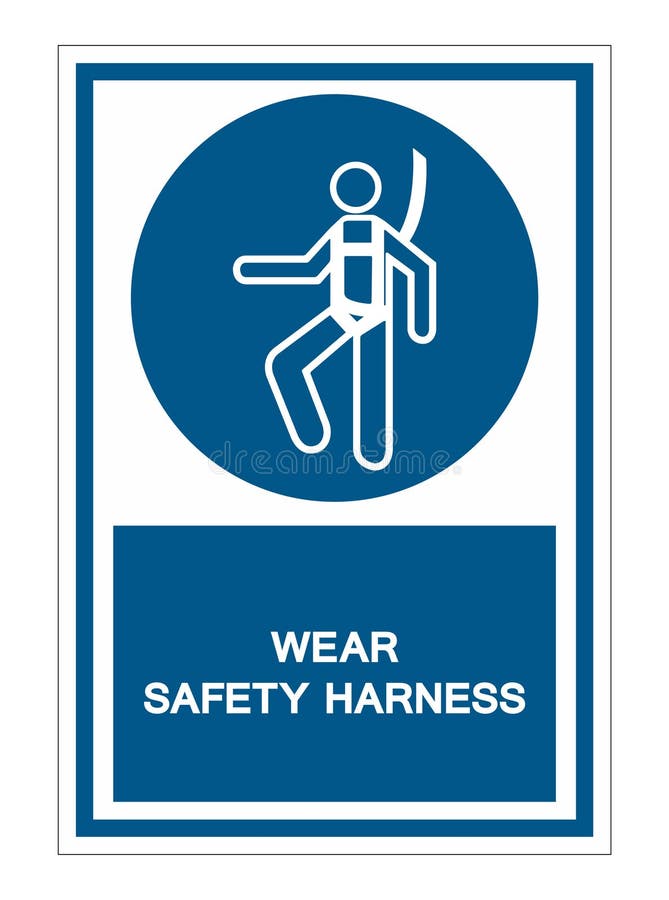Wear Safety Harness Symbol Sign Isolate on White Background,Vector ...